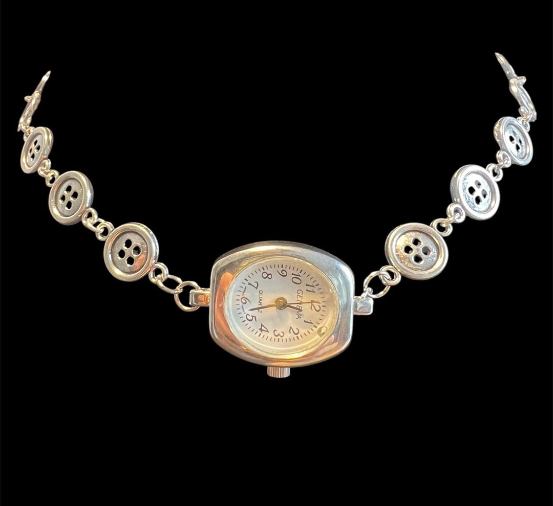 Steampunk Watch Clock Choker: Handmade Stainless Steel Time Piece - Etsy