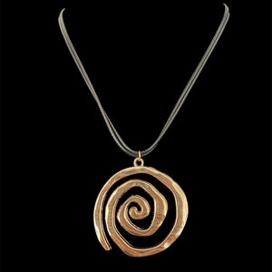 Vintage Antique Style Abstract Spiral Pendant Necklace - Etsy