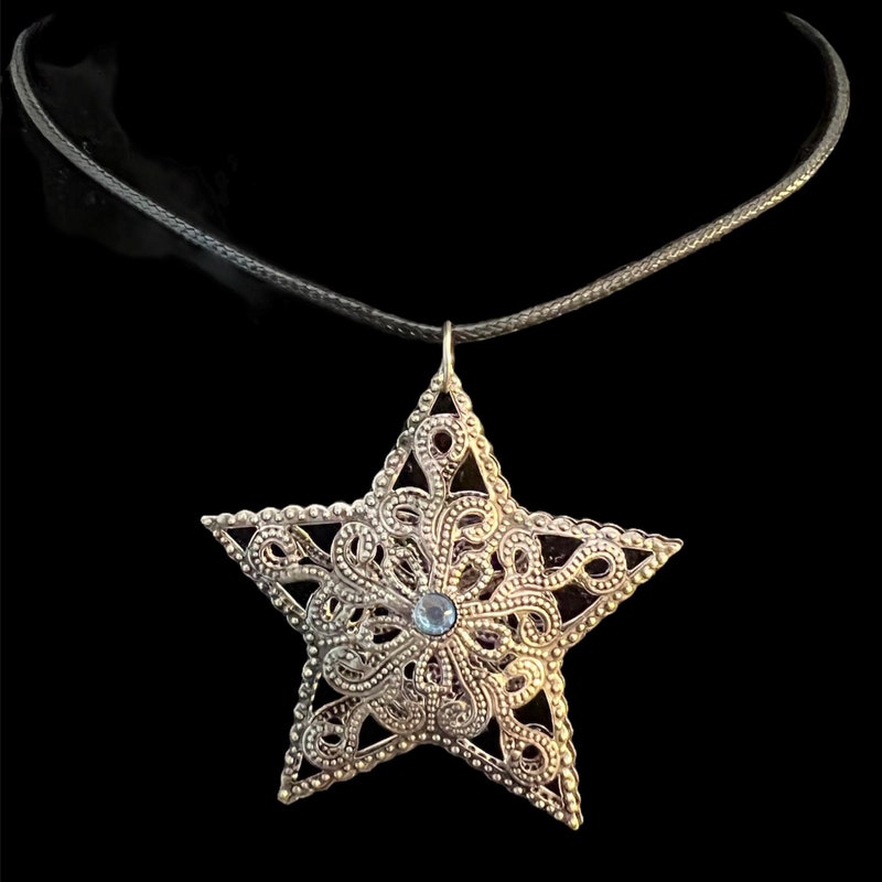 Large Silver Pendant - Etsy