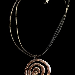 Vintage Antique Style Abstract Spiral Pendant Necklace - Etsy