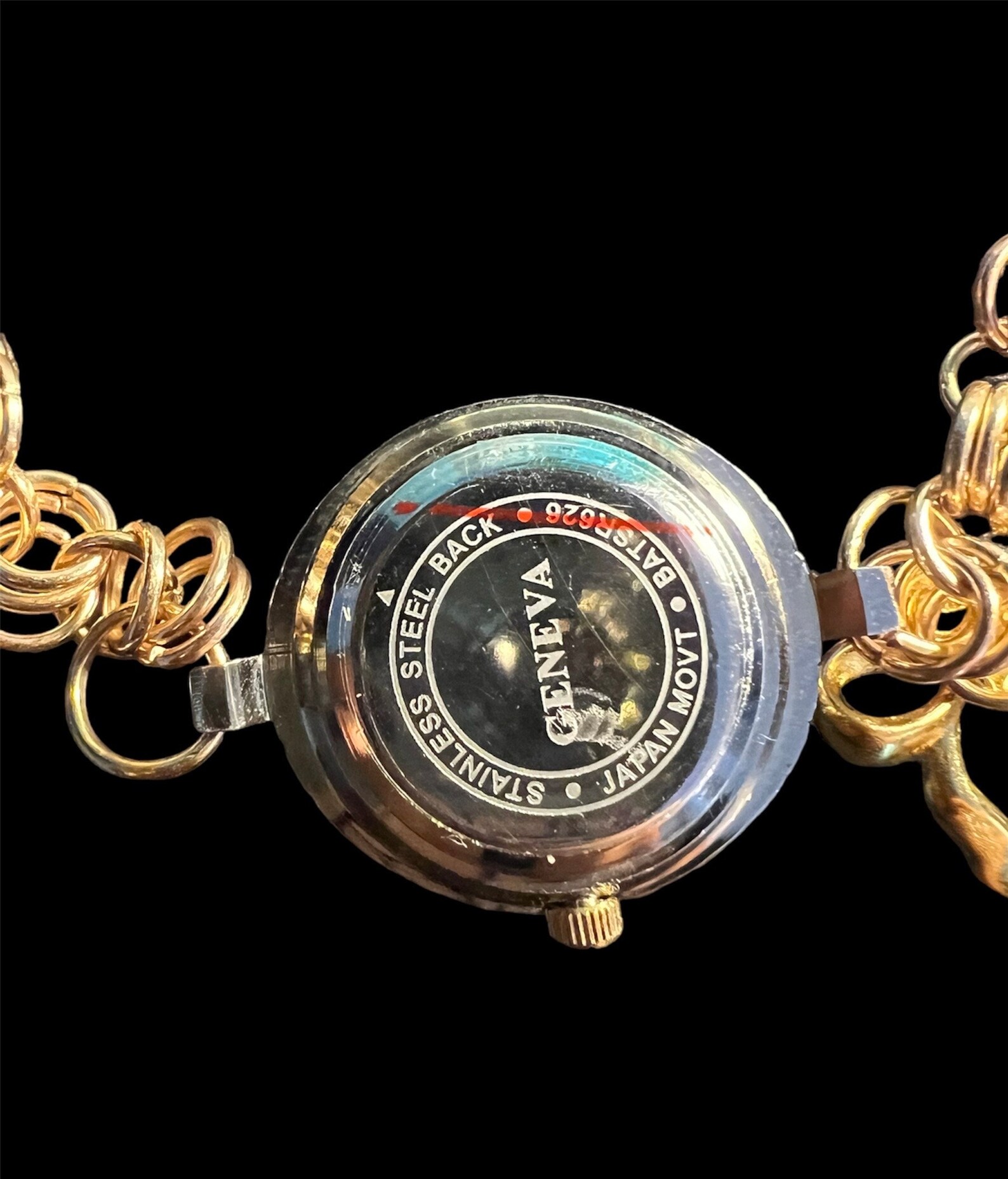 18k Gold Plated and Silver Watch Clock Necklace - Etsy