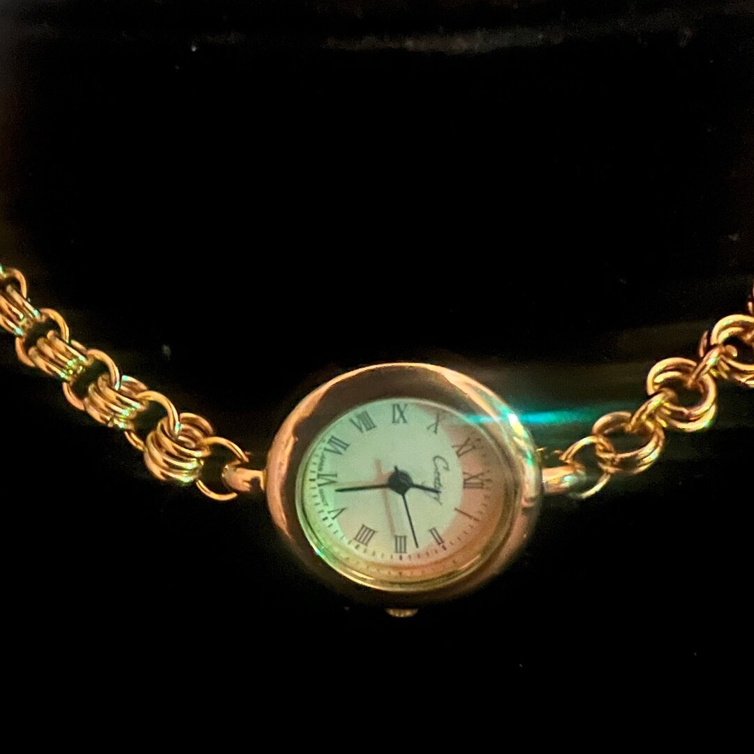 18k Gold Plated Handmade Chainmail Watch Choker Necklace - Etsy