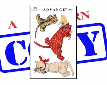 PDF Digital Download A4/letter Paper Advance 6931 1940's Sleeping CAT ...