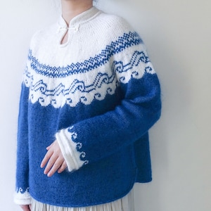 Ceramic Sweater Knitting Pattern - Colorwork Porcelain Motifs (PDF ...