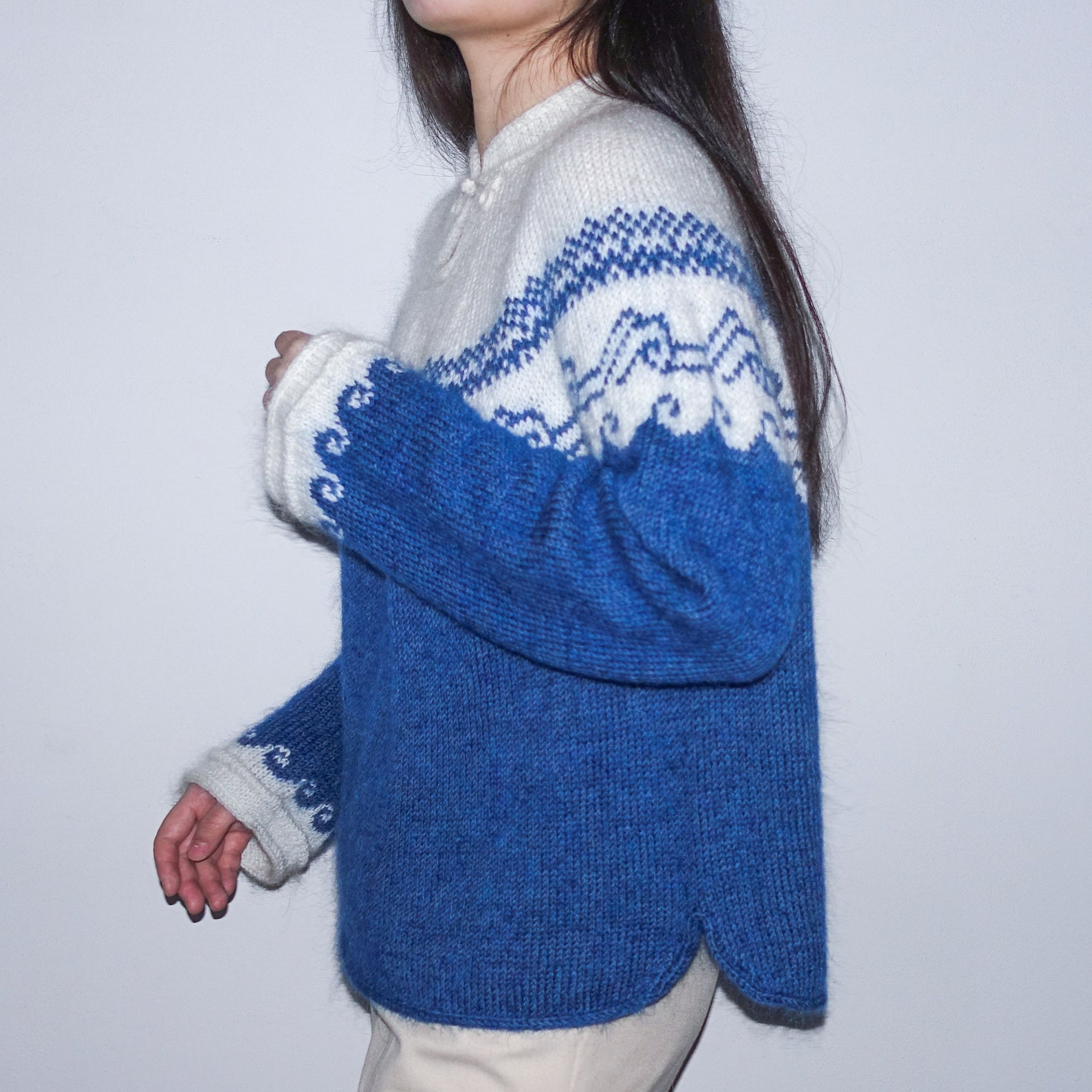 Ceramic Sweater Knitting Pattern - Colorwork Porcelain Motifs (PDF ...