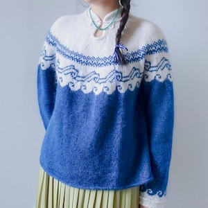 Ceramic Sweater Knitting Pattern - Colorwork Porcelain Motifs (PDF ...