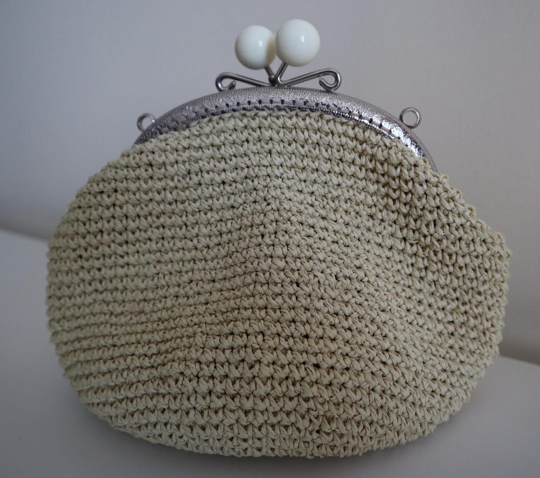 Handmade Crochet Raffia Wallet Bag Handmade Crochet Raffia Light ...