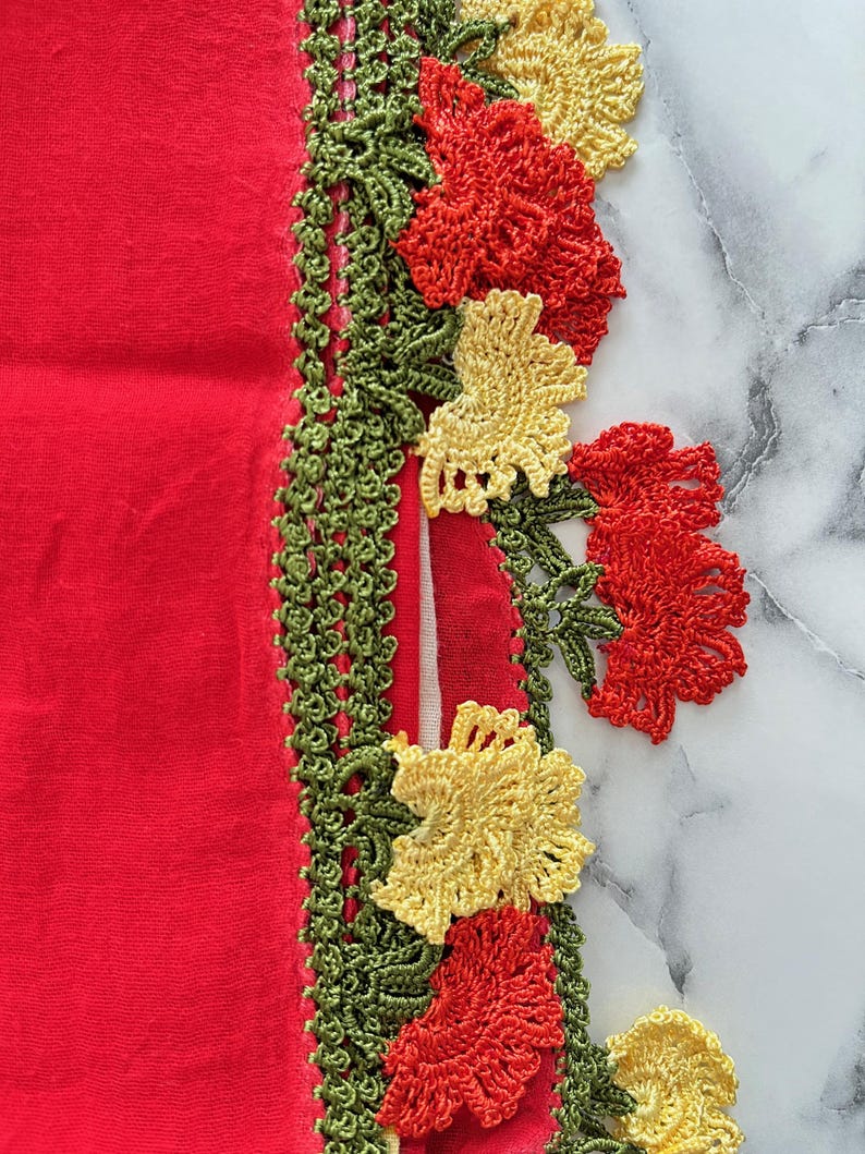 Traditional Turkish Oya Scarf Flower Crochet Oya Lace Flower Scarf ...