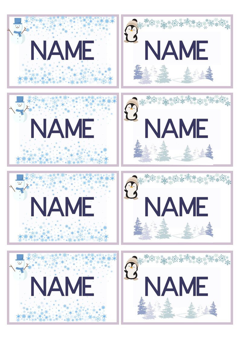 Fillable Student Name Tags - Etsy