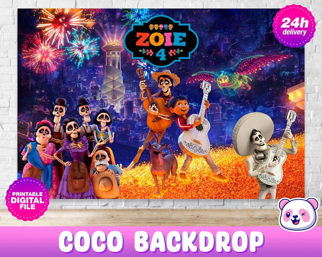 Coco Backdrop With Name and Age - Etsy