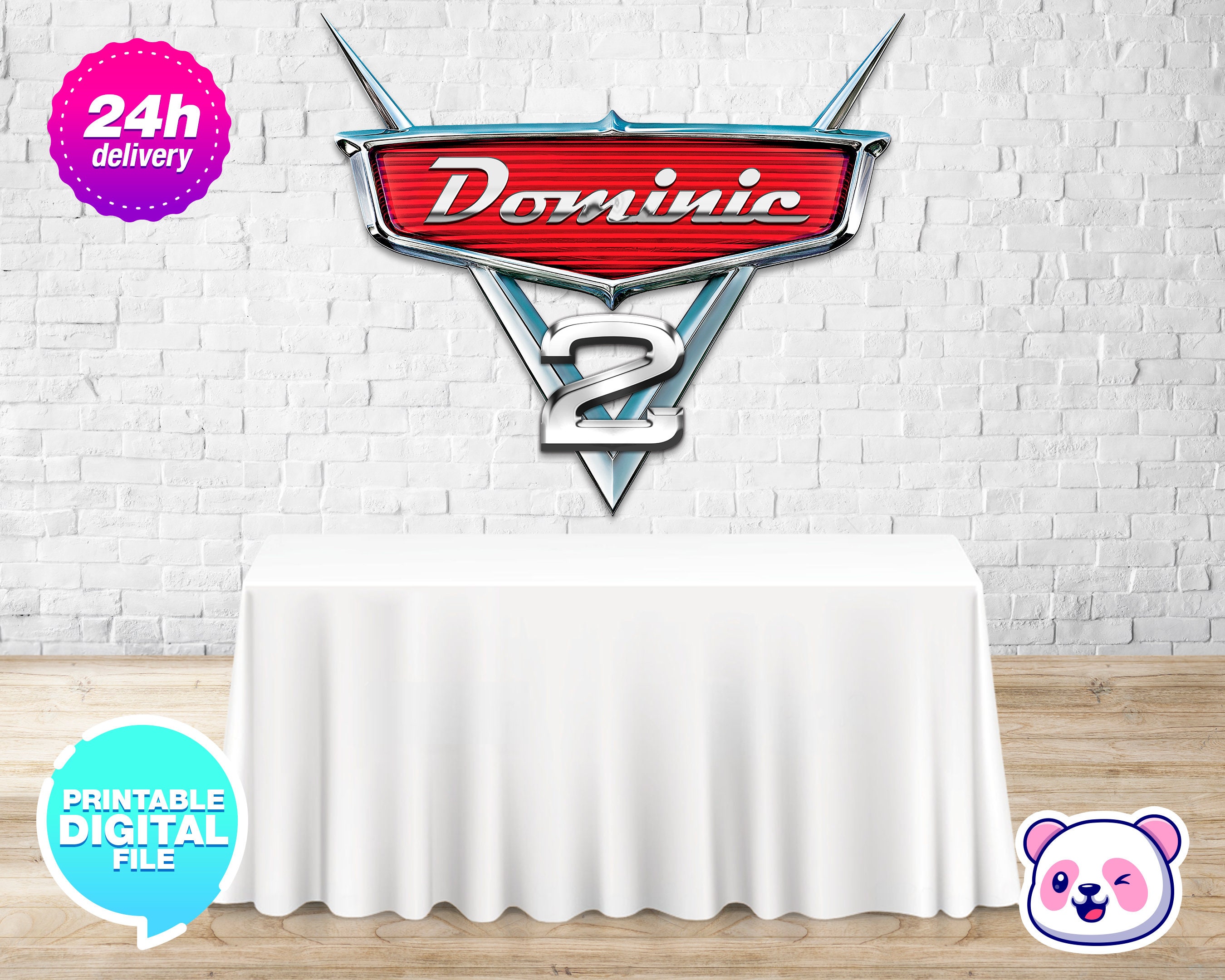 Cars Custom Logo With Name and Age - Etsy