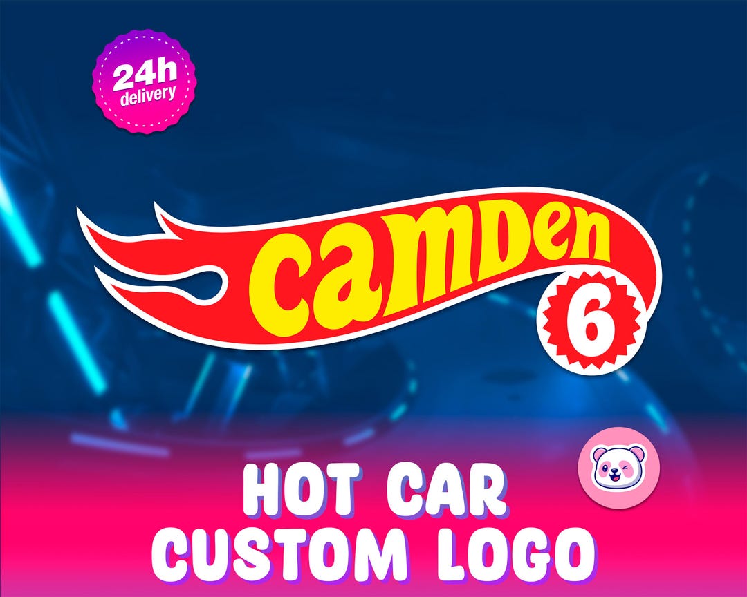 Hot Car Custom Logo With Name and Age - Etsy
