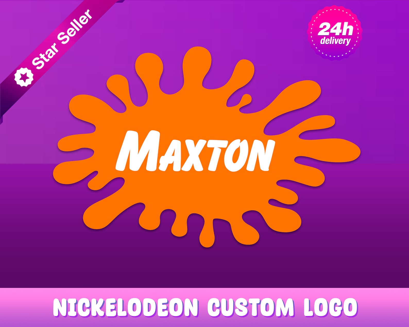 Nickelodeon Custom Logo With Name - Etsy