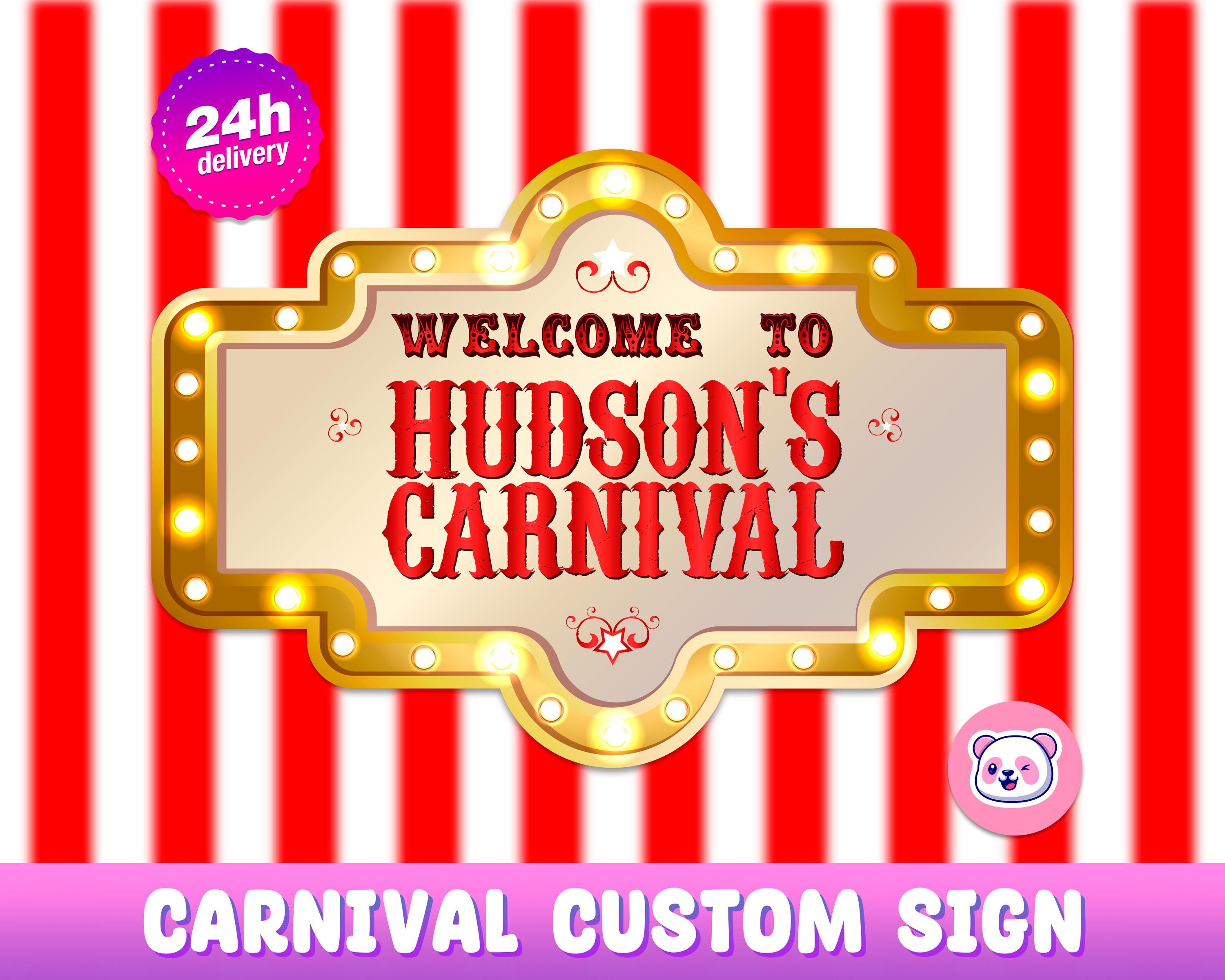 Circus Carnival Custom Sign With Name - Etsy