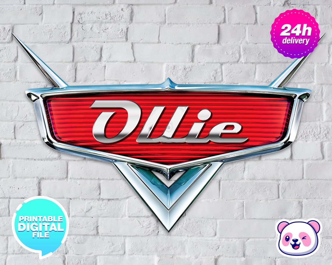 Cars Custom Logo With Name and Age - Etsy
