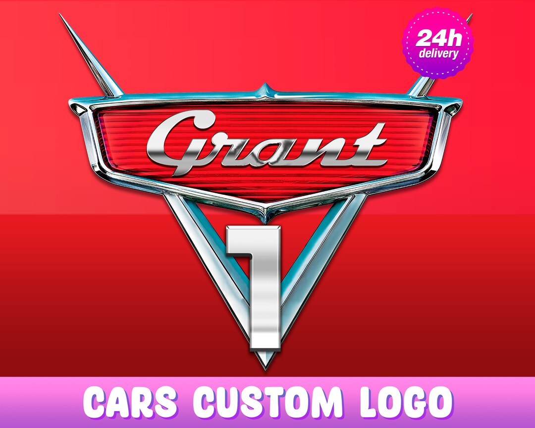 Cars Custom Logo With Name and Age - Etsy