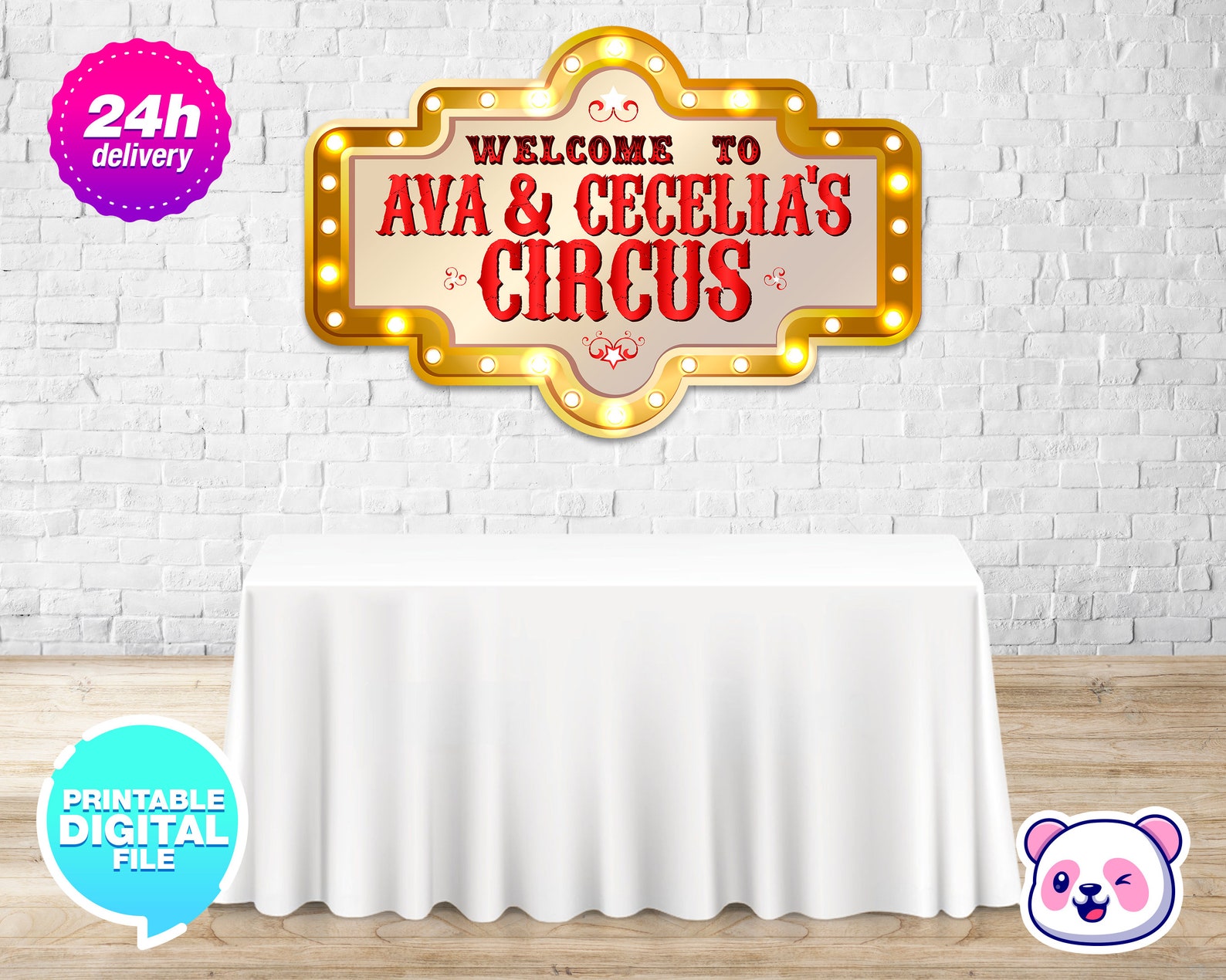 Circus Carnival Custom Sign With Name - Etsy