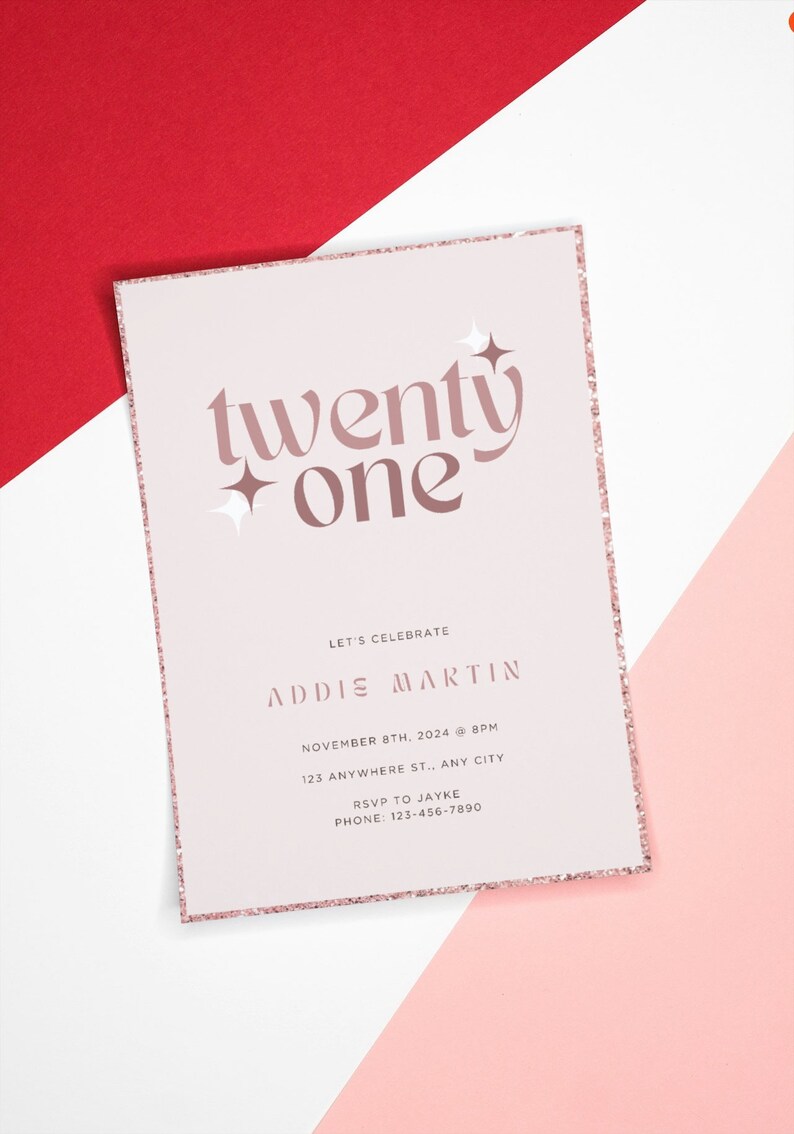 Sparkly Birthday Invite, Customizable Birthday Invite, Birthday Party ...