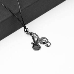 Headphone Pendant Black Minimalist Necklace Cord With Pendant -gift for ...