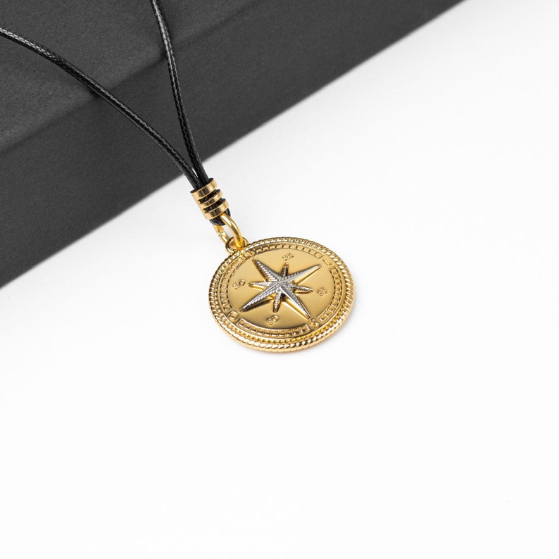 Black Compass Necklace Gold Compass Necklace Gold Arrowhead Necklace ...