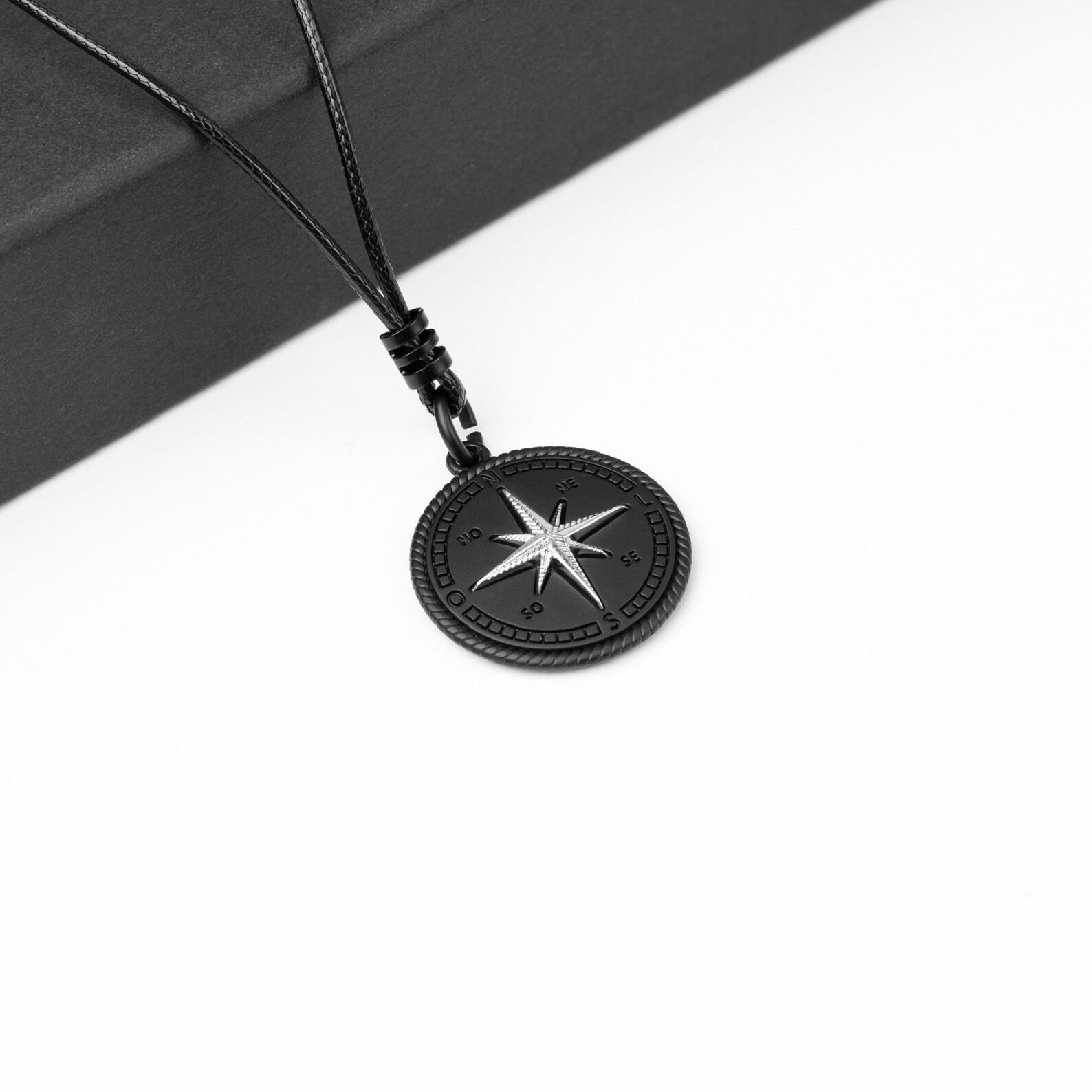 Black Compass Necklace Gold Compass Necklace Gold Arrowhead Necklace ...