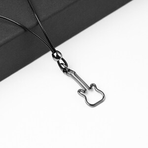 Headphone Pendant Black Minimalist Necklace Cord With Pendant -gift for ...