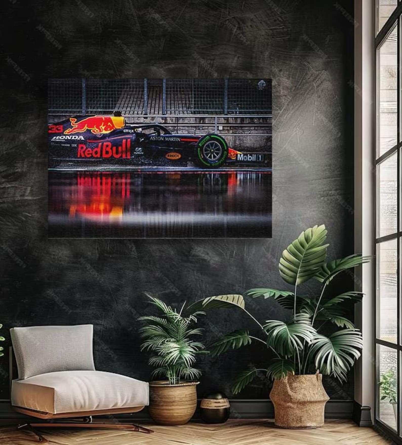 Red Bull F1 Canvas Wall Art | Formula 1 Racing Car Print | Modern ...