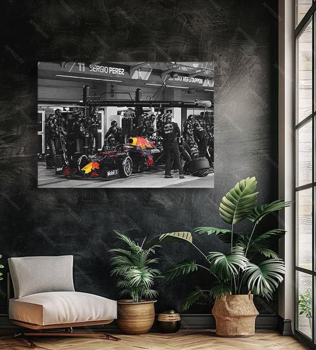 F1 Redbull Racing Car Wall Art, Max Verstappen Canvas Print, Redbull ...
