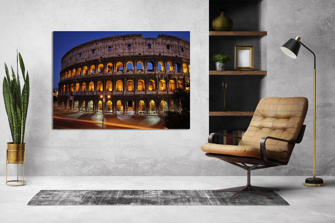 Rome Colosseum Wall Art, Colosseum Canvas, Colosseum Home Decor ...