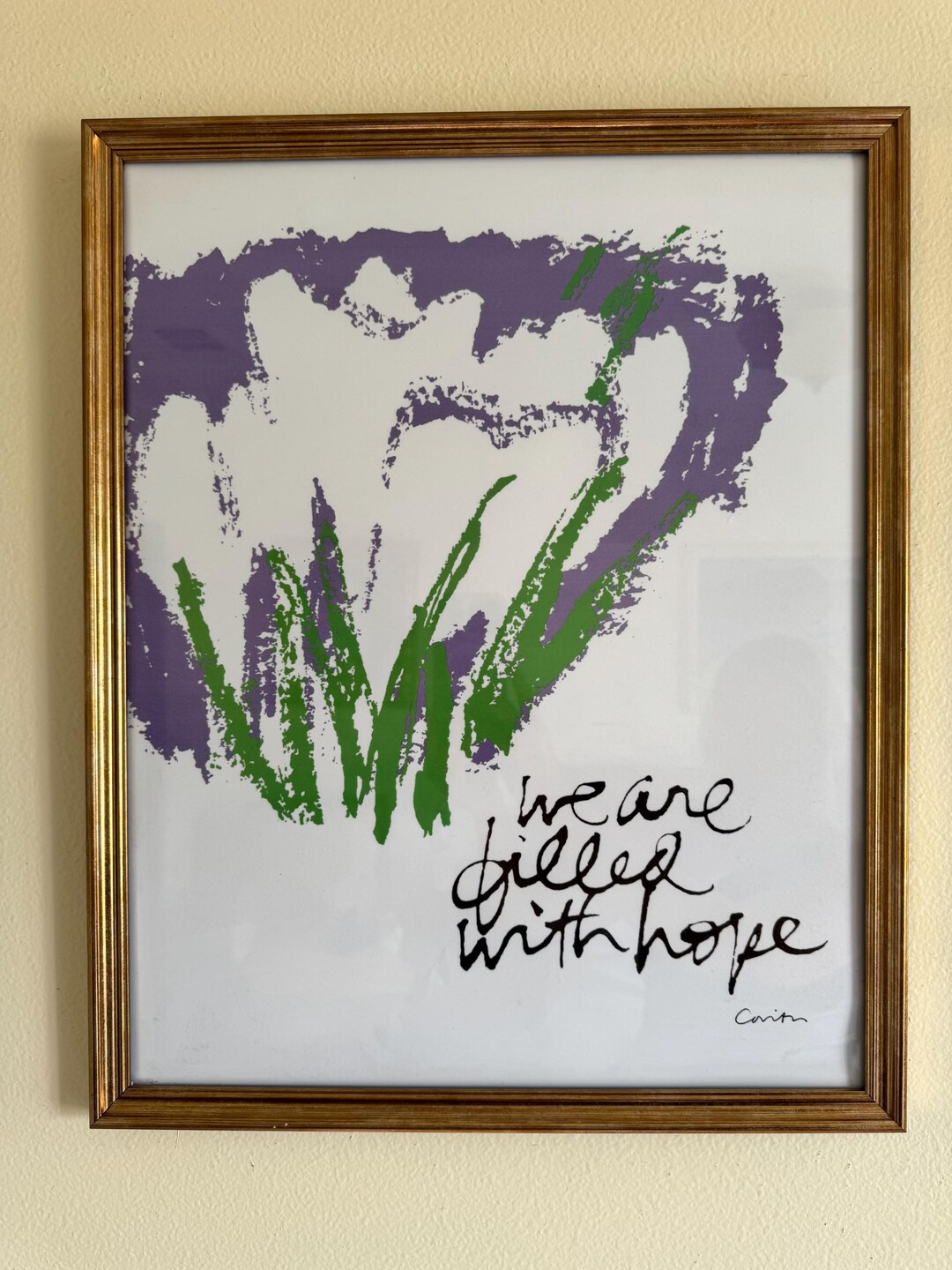 The Rare Art Poster by Corita Kent Titled "we Are Filled With Hope" - Etsy