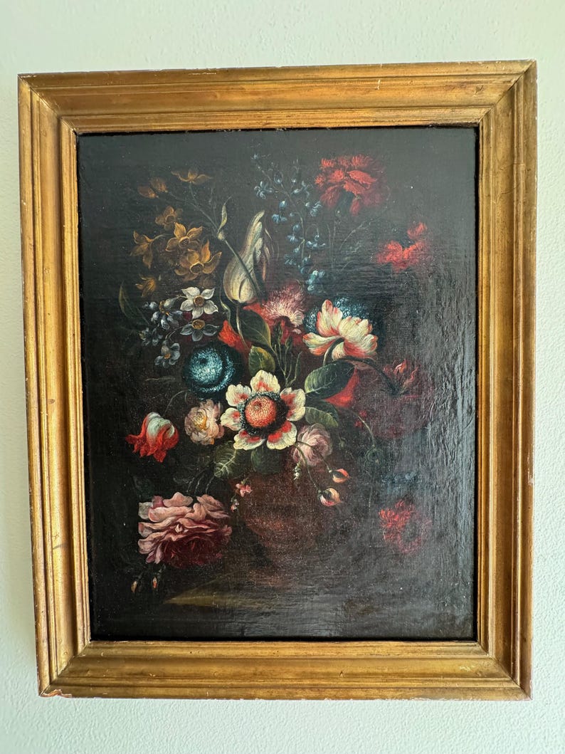 Still Life With Flowers Flemish School Original Rare Oil Painting - Etsy