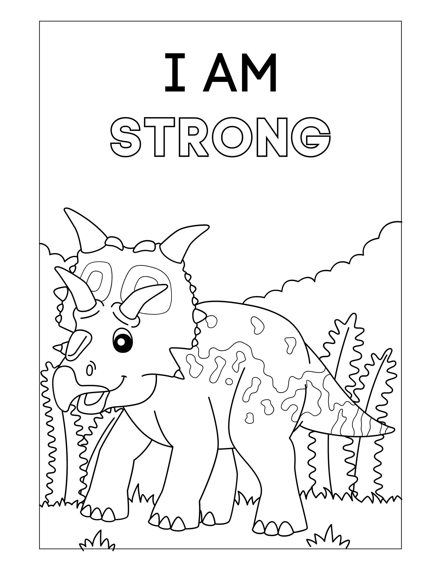 Dinosaur Kids Affirmation Worksheets - Digital Download - Etsy