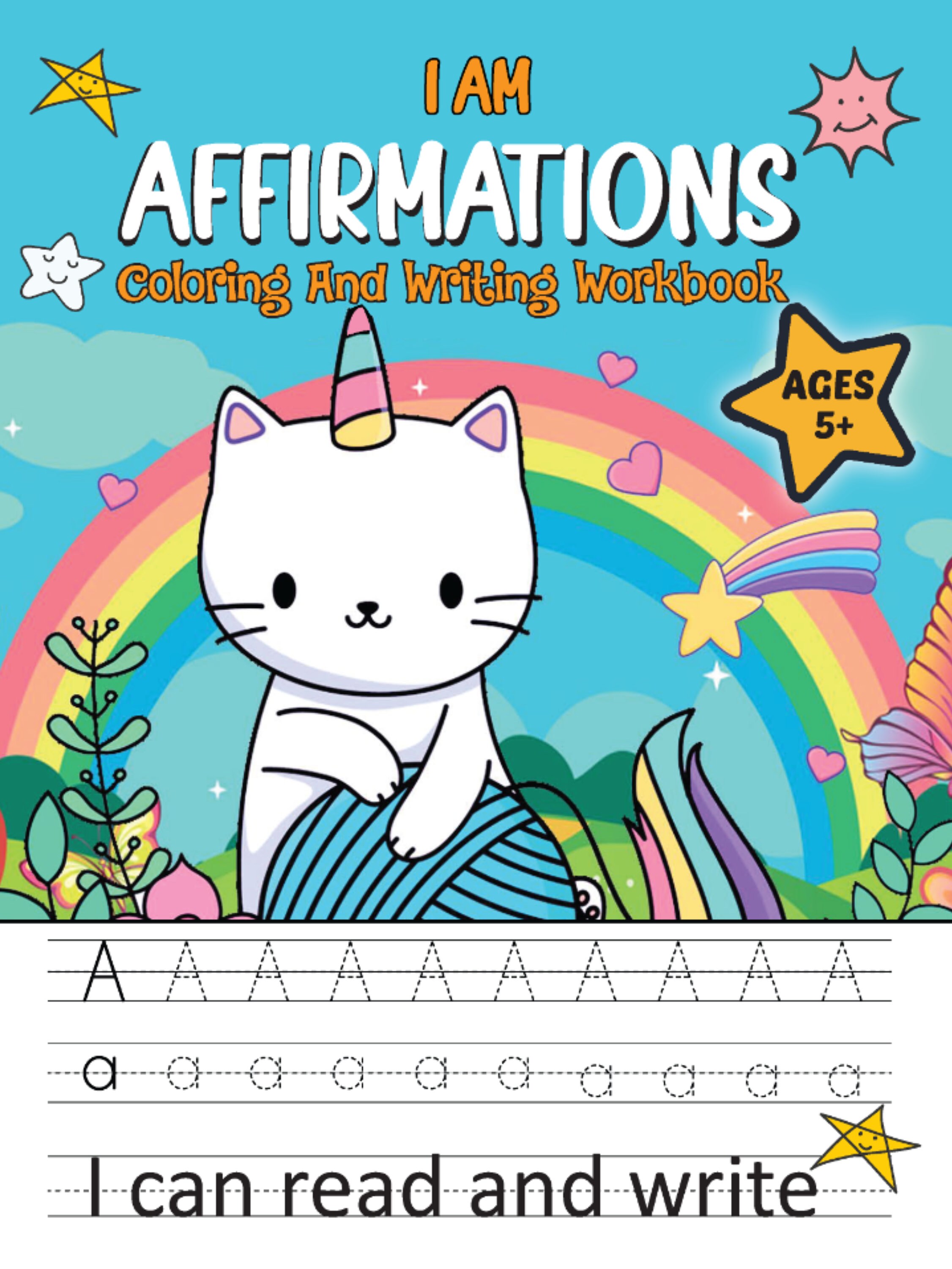 I AM Affirmations Coloring & Writing Worksheets (digital): Positive ...
