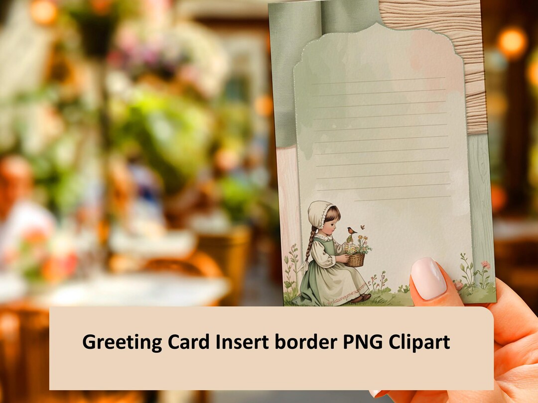 Personalized 5x7 Greeting Card Template: Rural Design PNG Printable ...