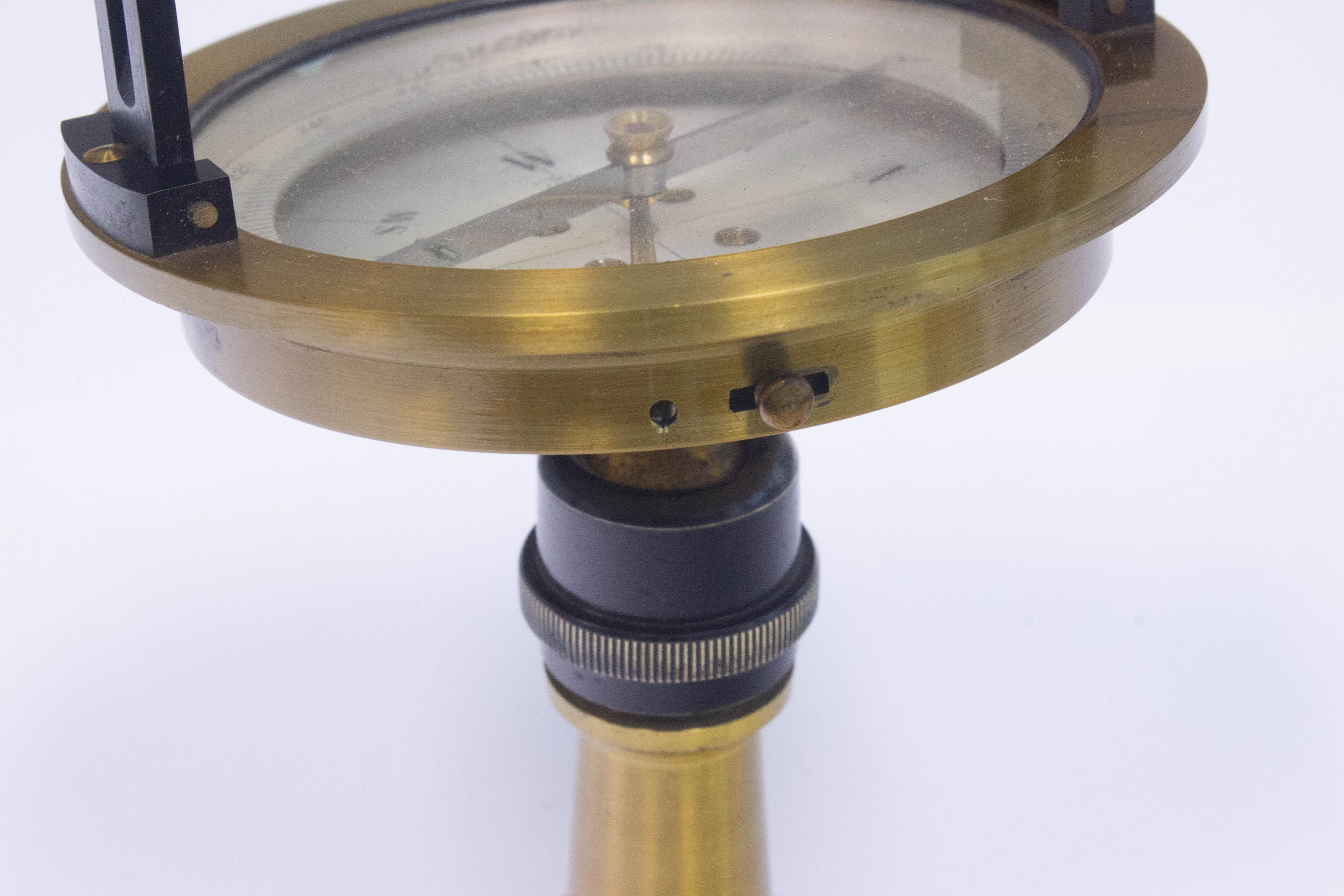 Antique French Brass Surveyor's Compass With Wood Case - Etsy