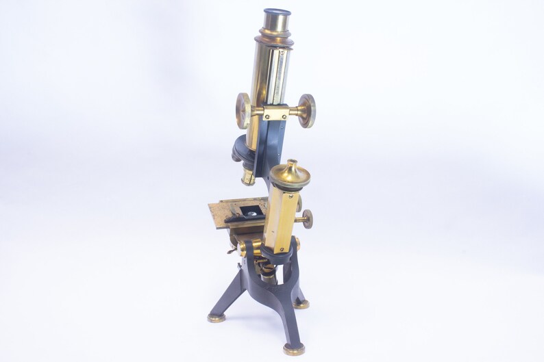 Rare Joseph Long London Microscope From the 1800s With Unusual Tripod ...