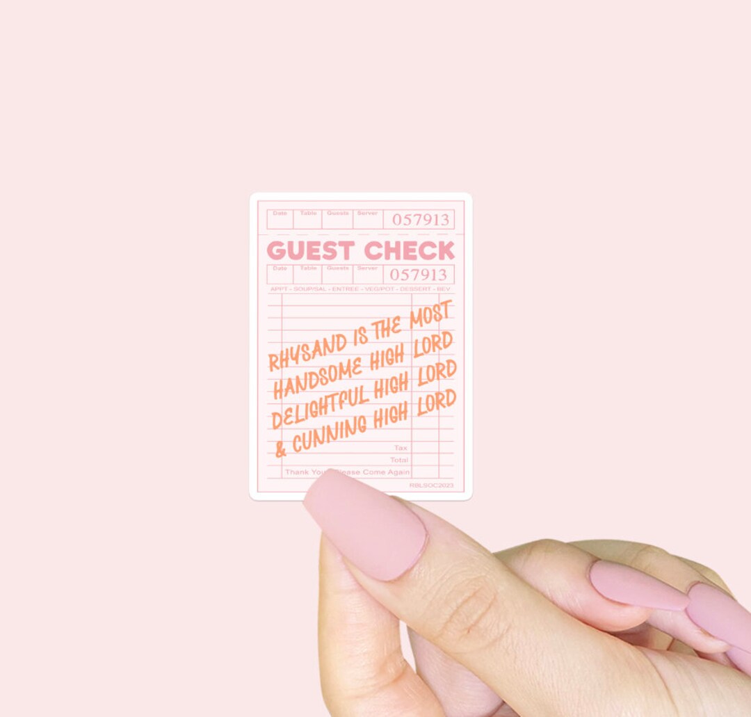 Orange Rhysand is the Most Handsome High Lord Guest Check Sticker ...