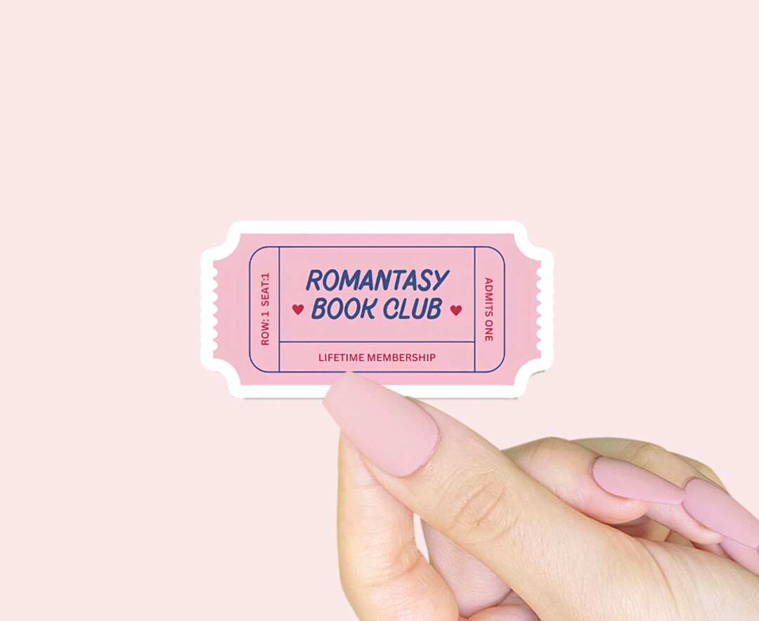 Romantasy Book Club Ticket Sticker - Etsy