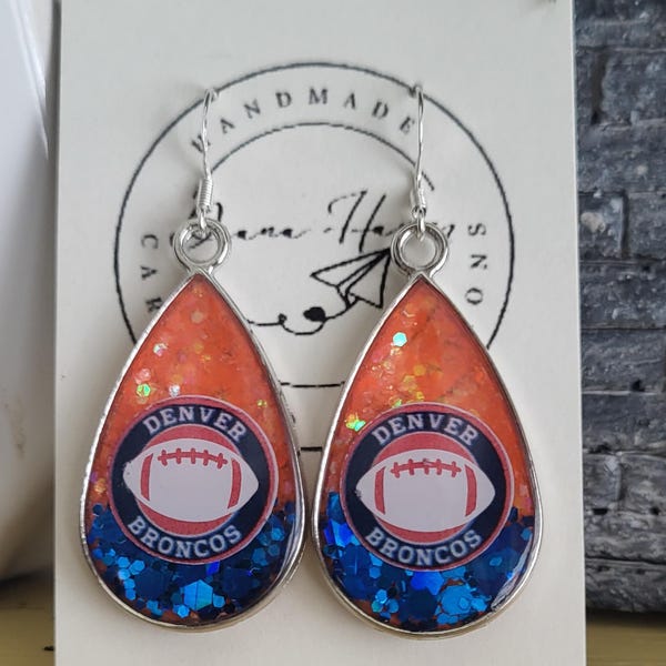 Broncos Earrings - Etsy
