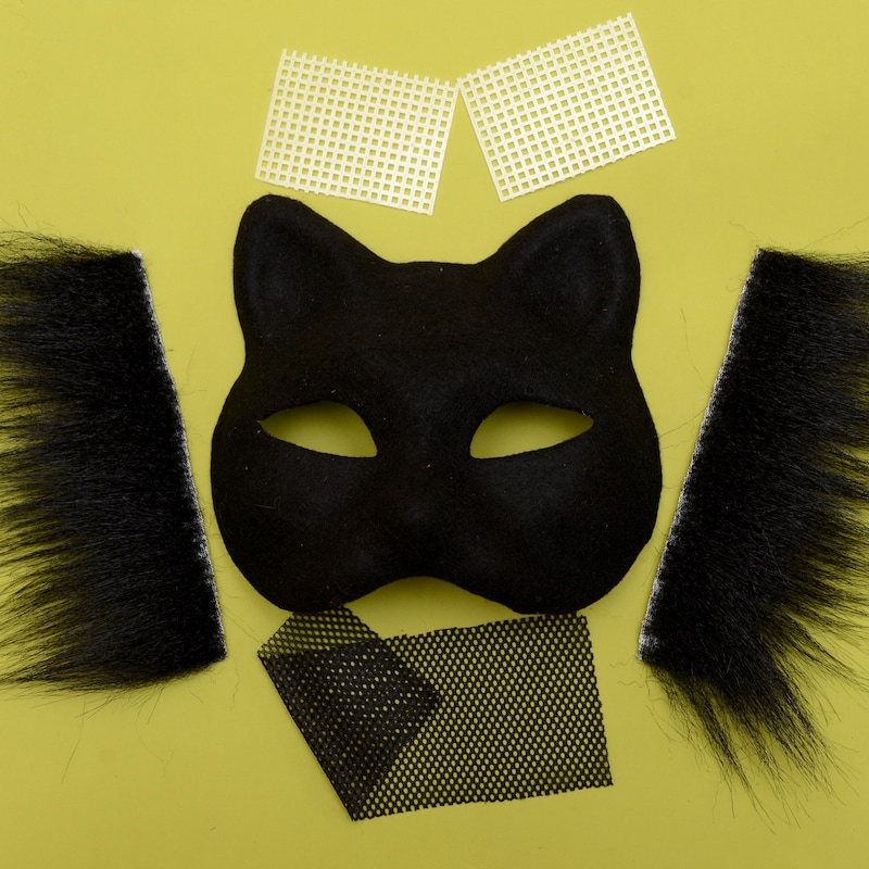 Black Cat Therian Mask - Etsy