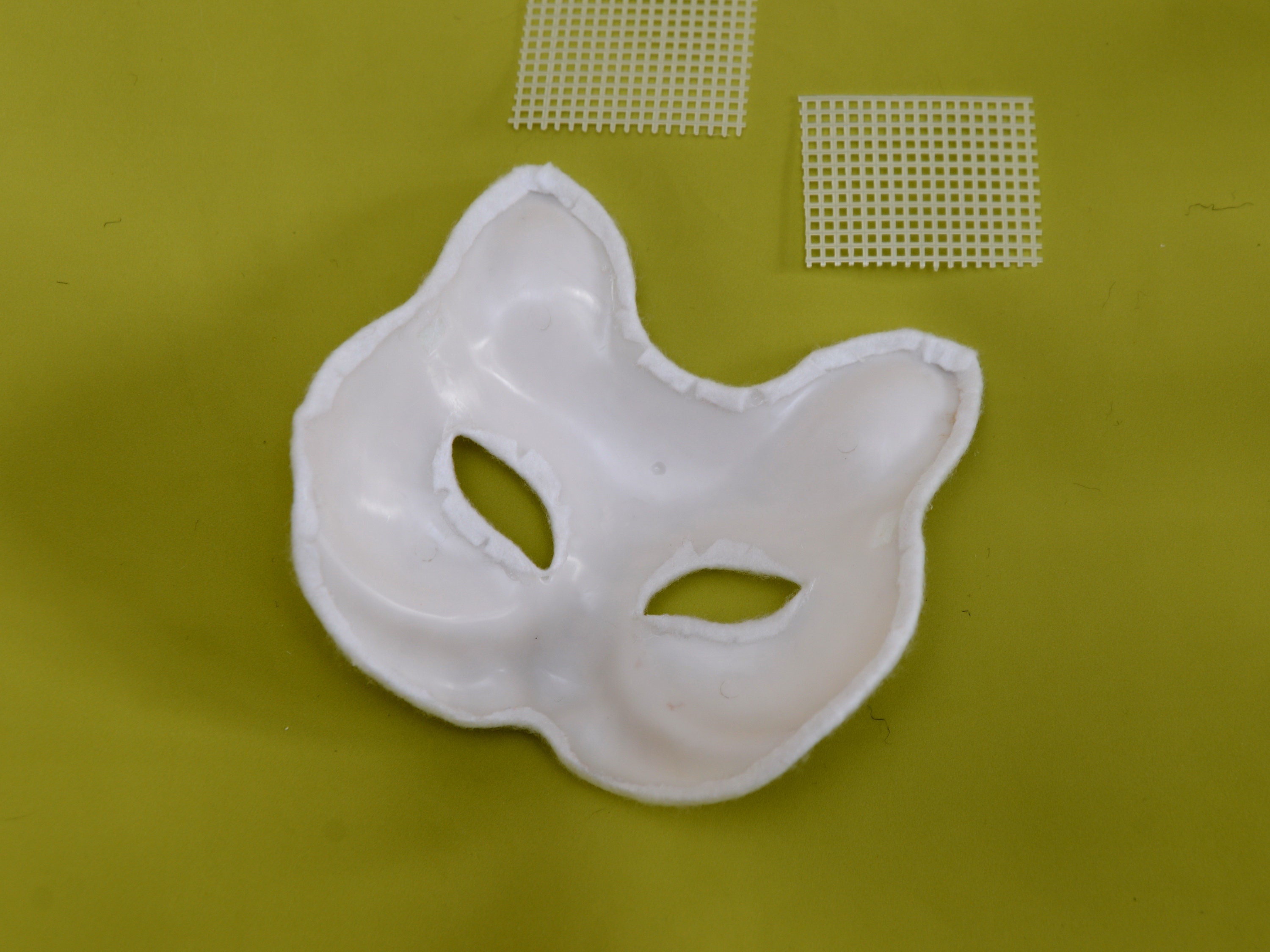 Therian Cat Mask Kit, DIY Felted Paper Mask With Faux Fur Mesh for Eyes ...