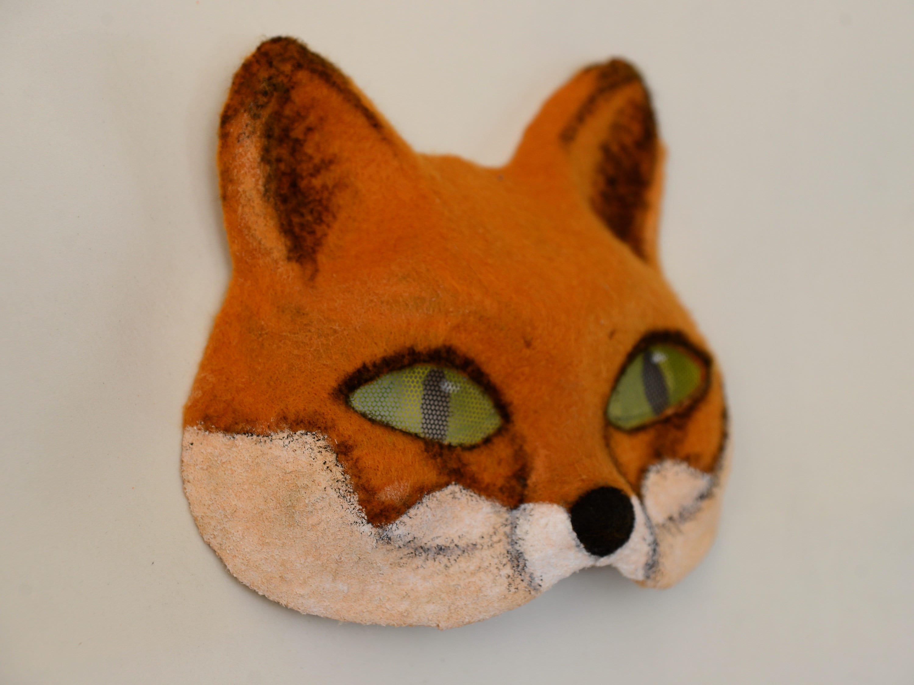 Little Fox Felted Therian Mask, Foxy Cosplay, Orange White Fox, Therian ...