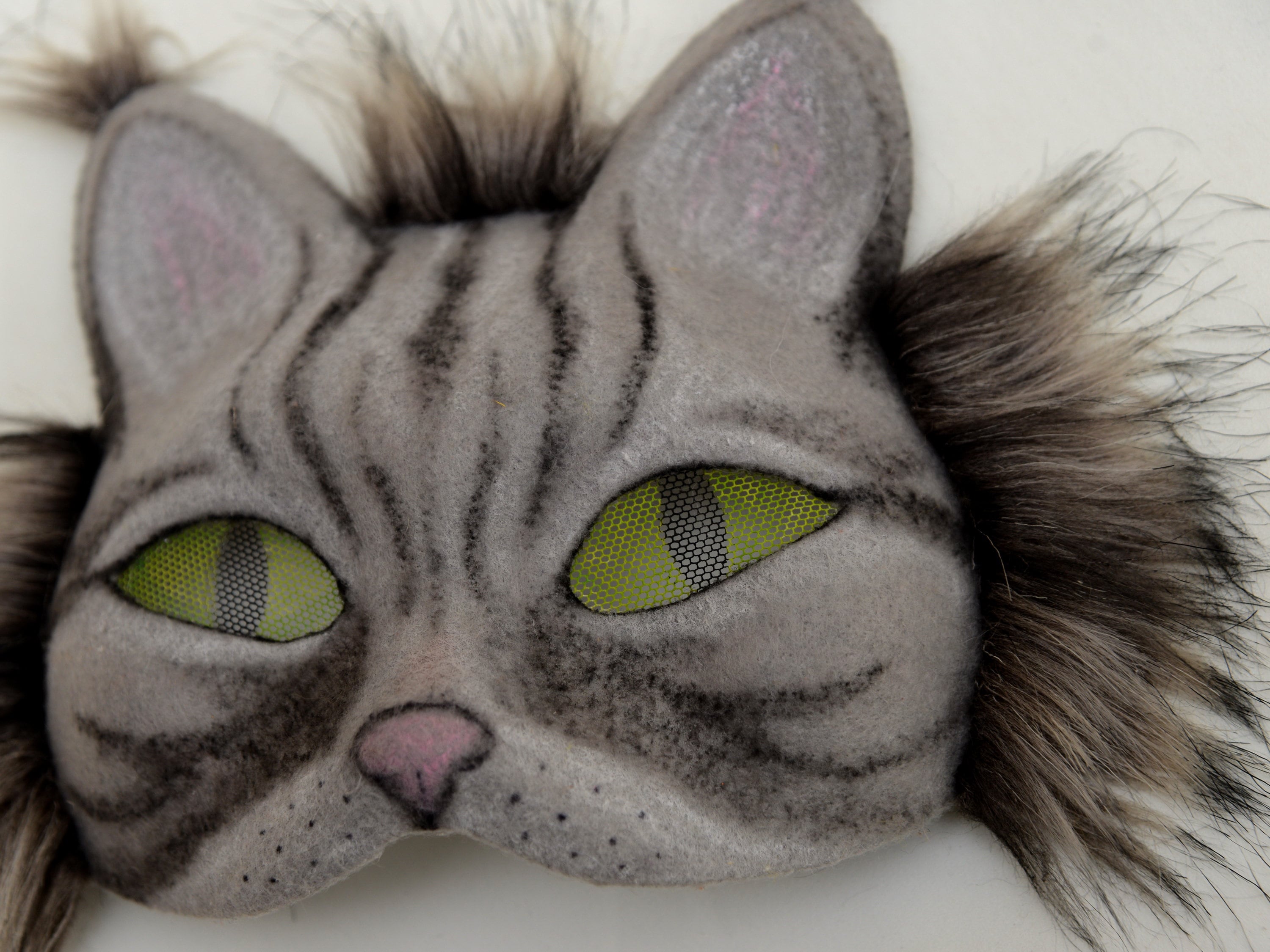 Gray Tabby Felted Therian Cat Mask, Cat Cosplay and Furry Fun, Therian ...