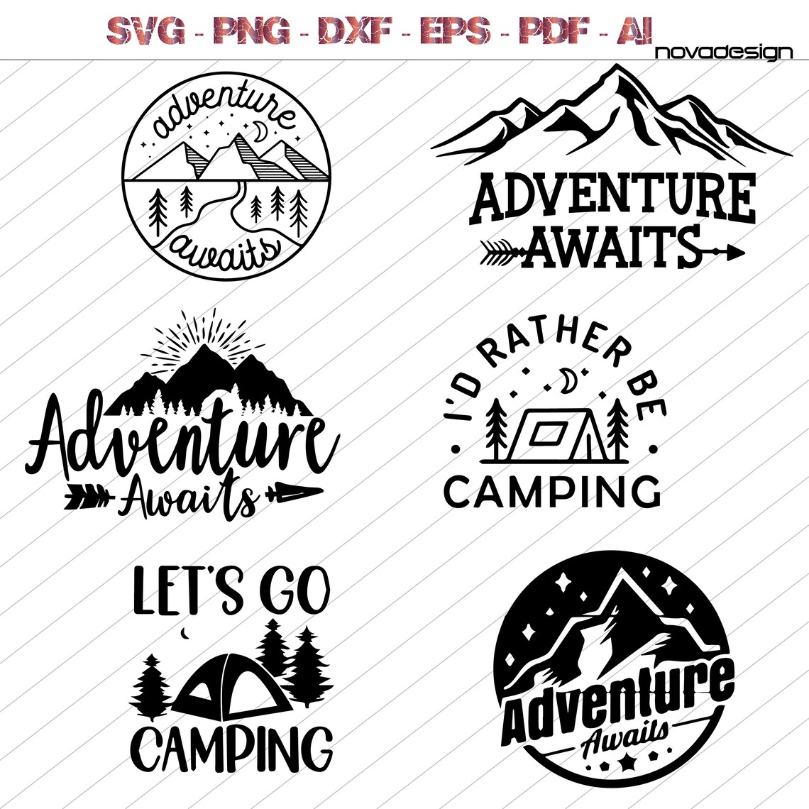 Adventure Svg Bundle, Adventure Awaits, Lets Go Svg, I'd Rather Be ...