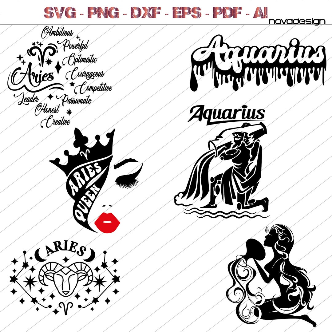 Zodiac Signs Svg Bundle, Astrology Signs Svg, Zodiac Symbols Svg ...