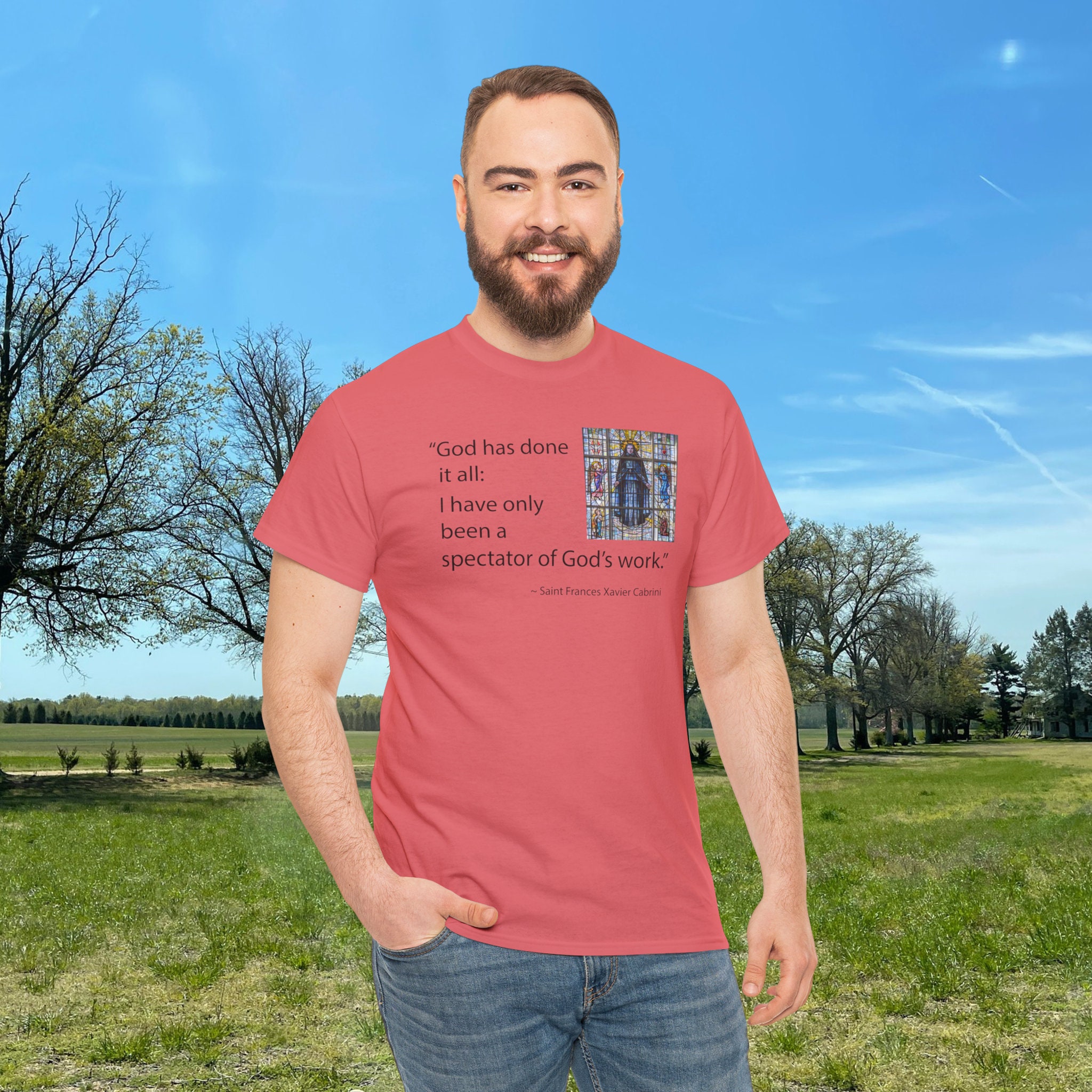 Saint Cabrini Tee With Quote Frances Xavier Cabrini Mother Cabrini ...