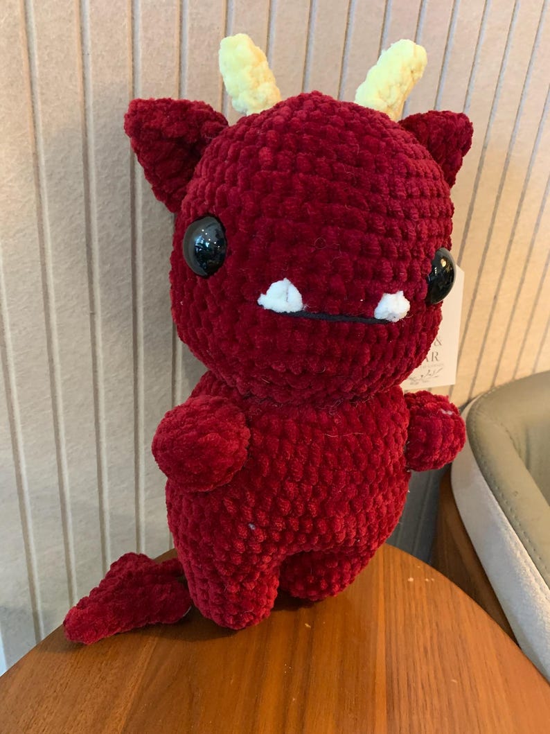 Chubby Demon Plush | Amigurumi | DND | Devil Plushie | Customizable ...