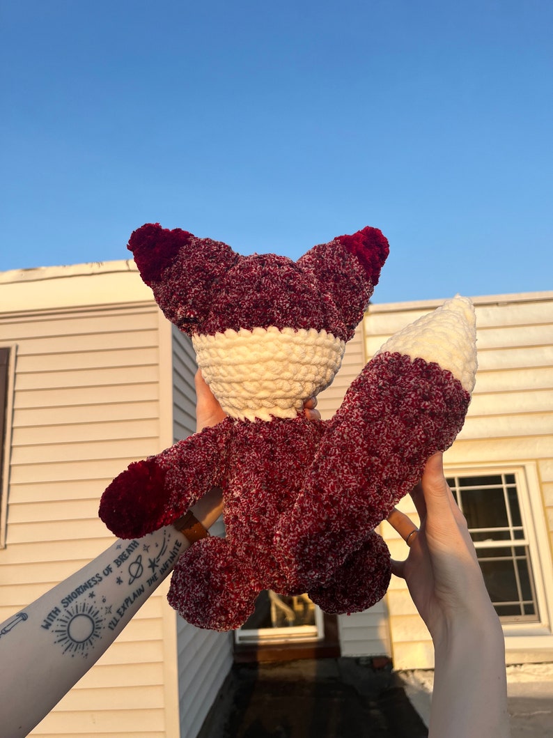 Red Velvet Fox Plush | Amigurumi | Plushie | Handmade Stuffed Animal ...