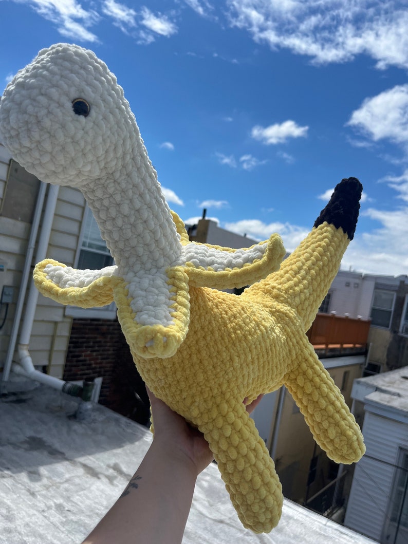 Bananasaurus Banana Dinosaur Banana Brontosaurus Plushie Handmade ...