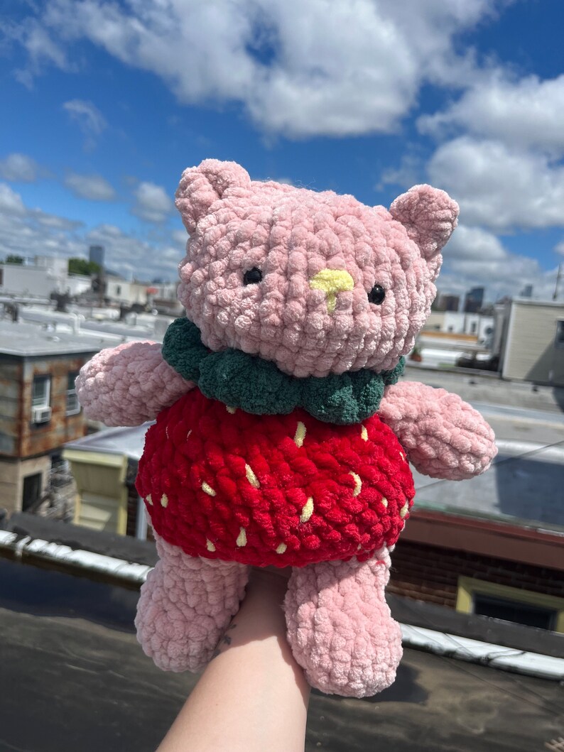 Crochet Fruit Teddy Bear Plush | Handmade Stuffed Amigurumi - Etsy